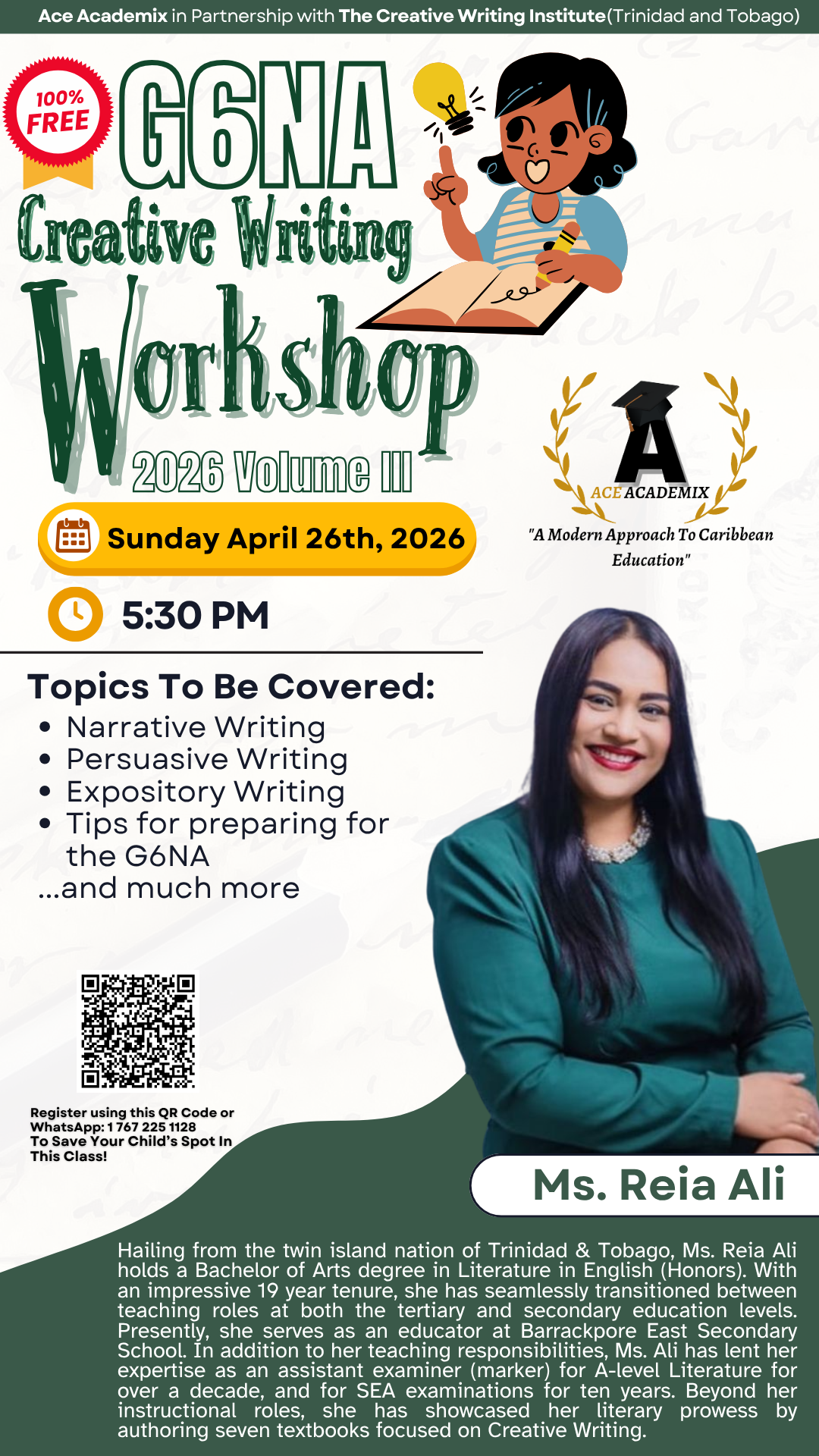 Ace Academix to Host Free Online Creative Writing Workshop for Grade 6 ...